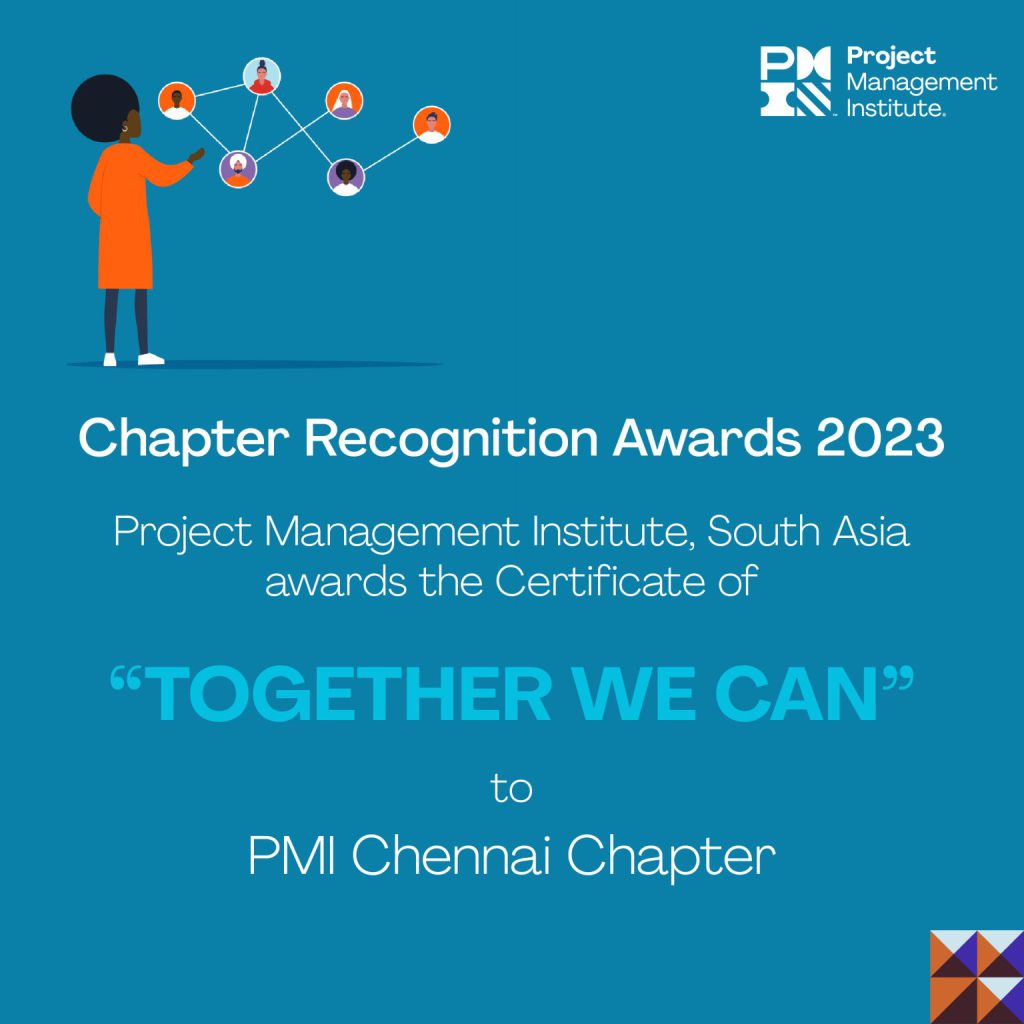 Awards Own by PMI Chennai | Project Management Institute | Best ...