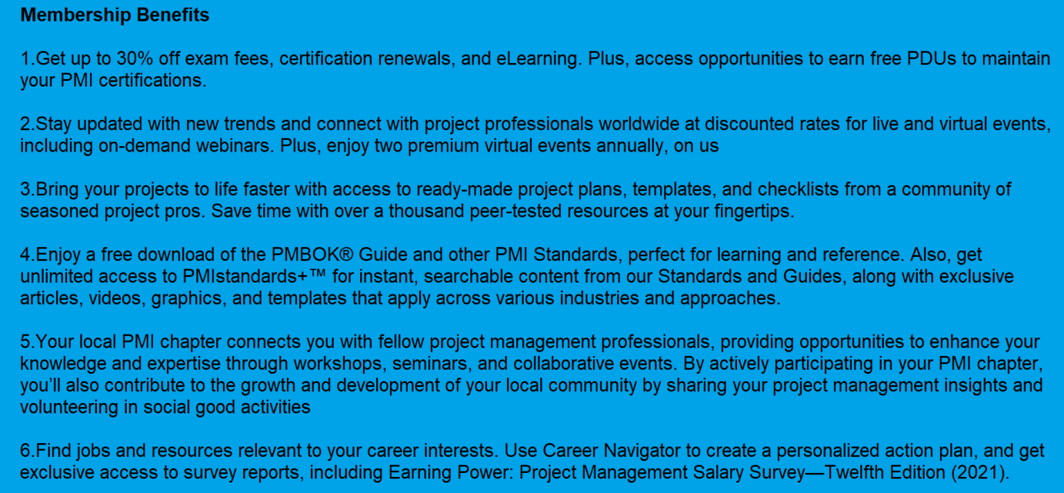 PMI Membership | Project Management Institute | Best Numerous services ...