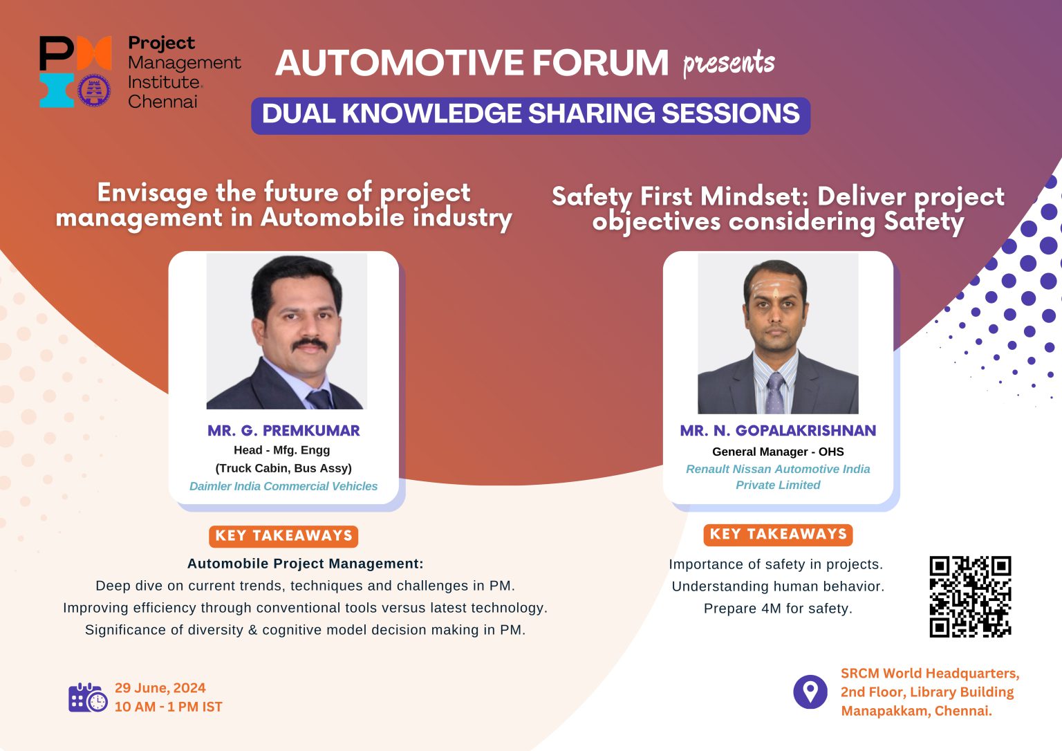 Dual Knowledge Sharing Sessions - Project Management Institute Chennai ...