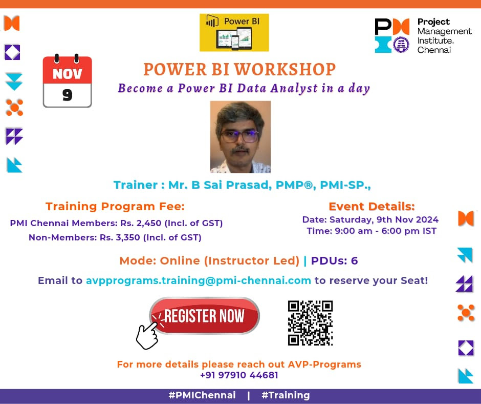 Power BI Workshop - Project Management Institute Chennai Chapter